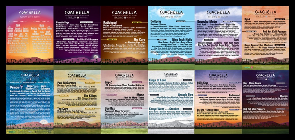 Coachella: a list of every lineup, artist and poster